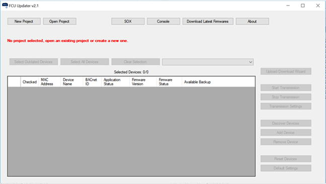 SOX Protocol for Connecting iSMA-B-FCU with iC Tool